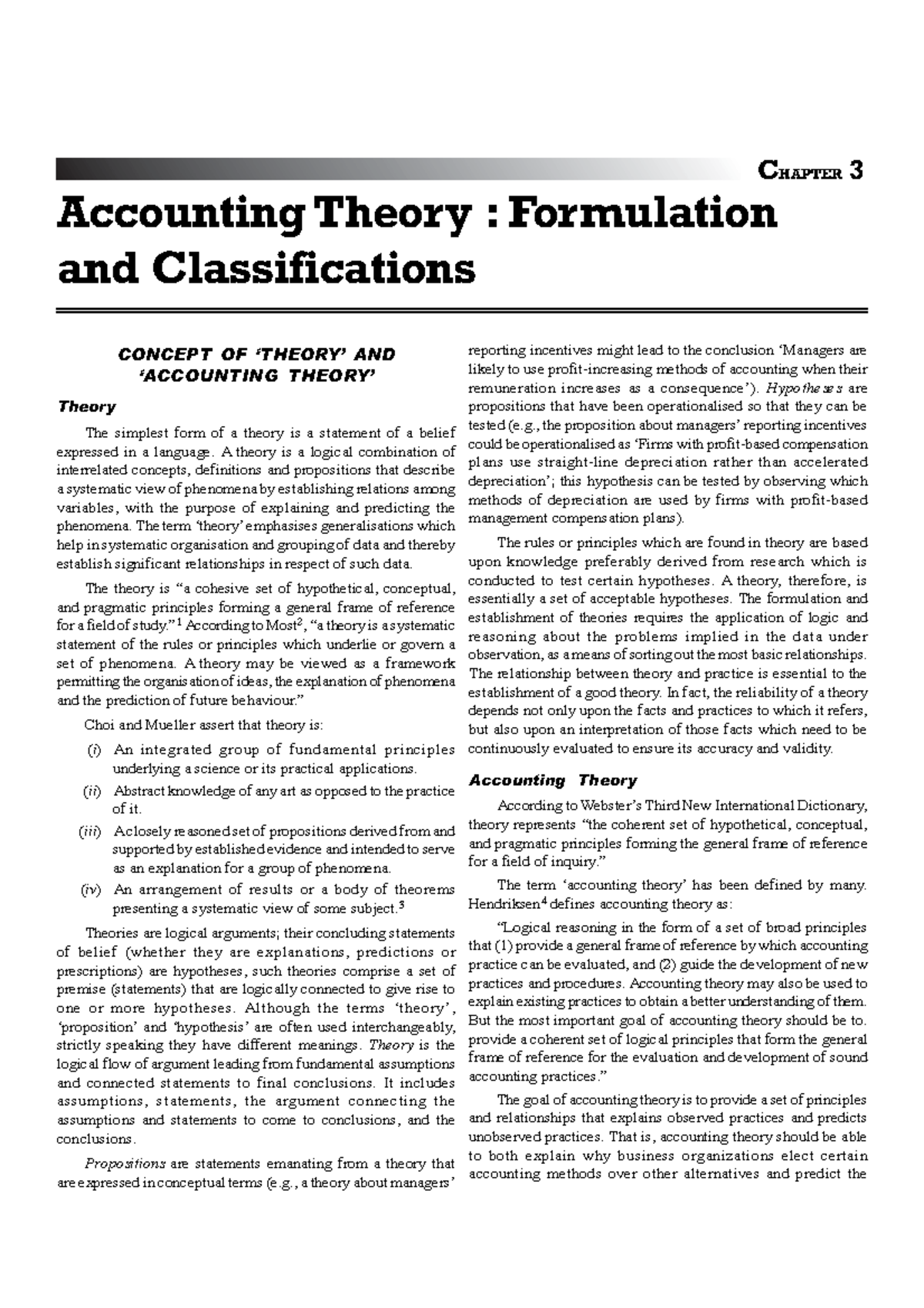 Accounting Theory: Concepts, Formulation & Classifications (ACCT 301 ...