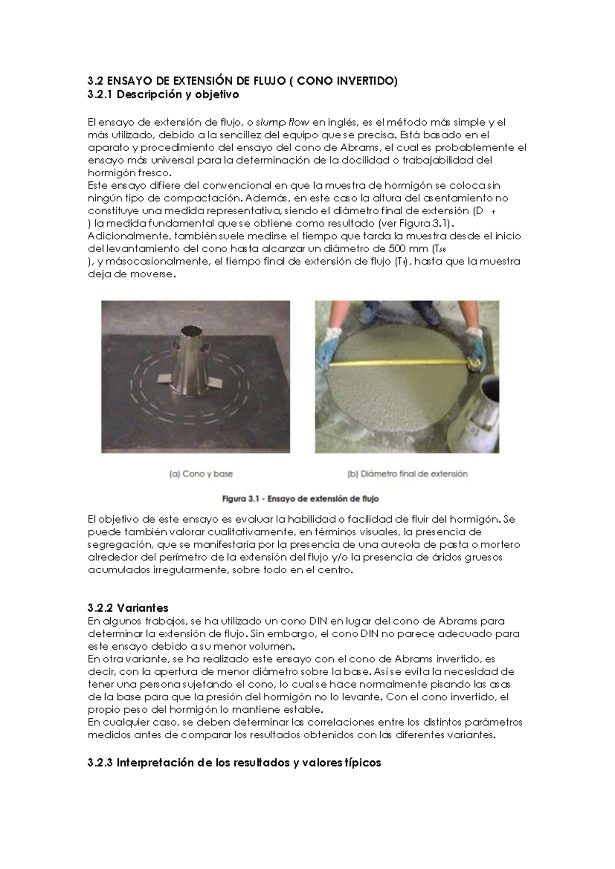 373045406-Ensayo de Extensión de Flujo (Cono Invertido) - Studocu