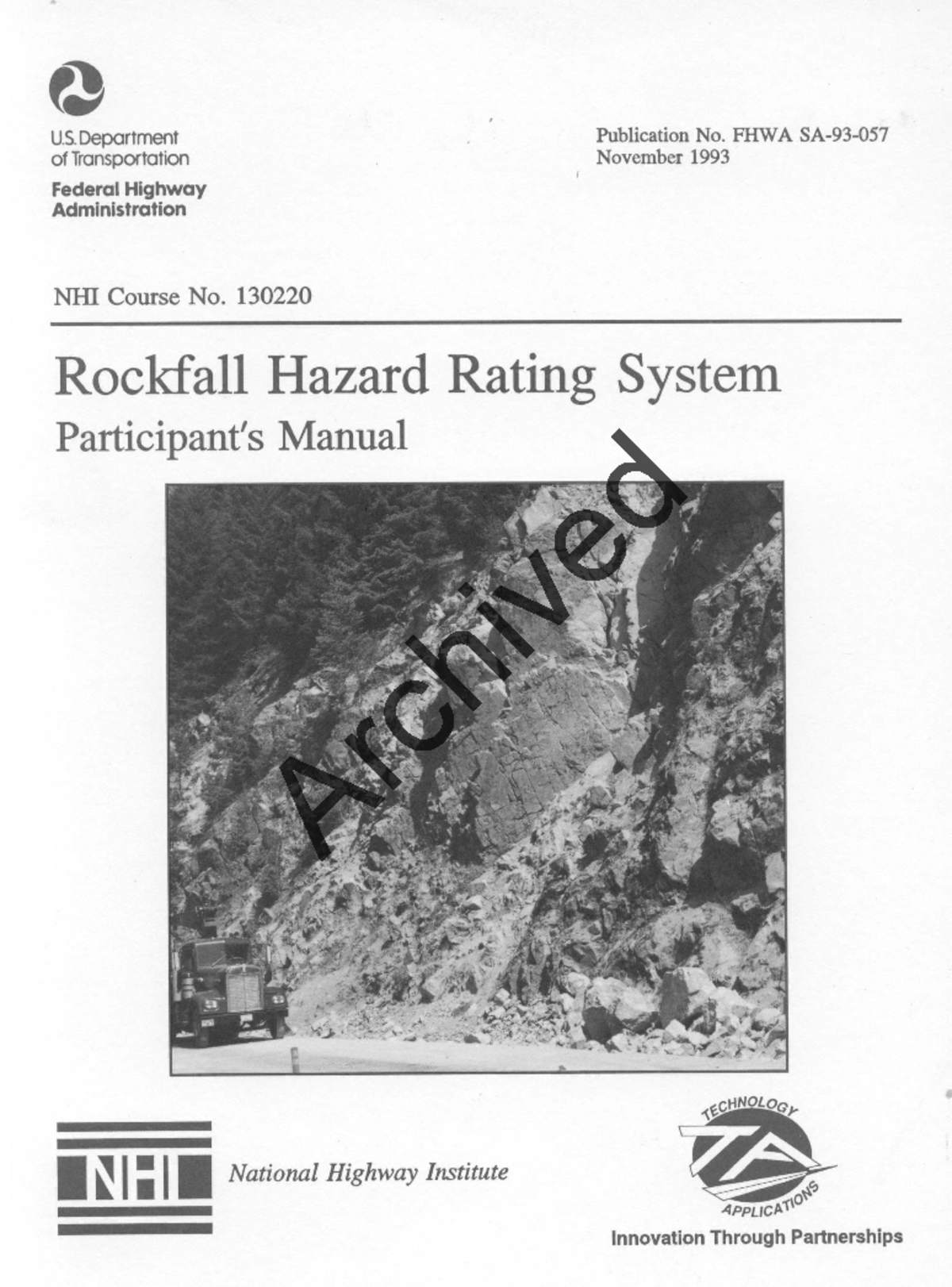 Rockfall Hazard Rating System (RHRS) Participant Manual - Studocu