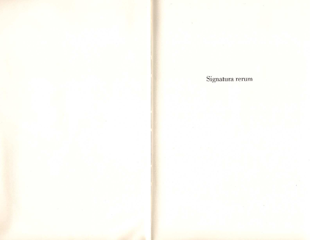 Estudio sobre el Método en "Signatura Rerum" de Giorgio Agamben - Studocu