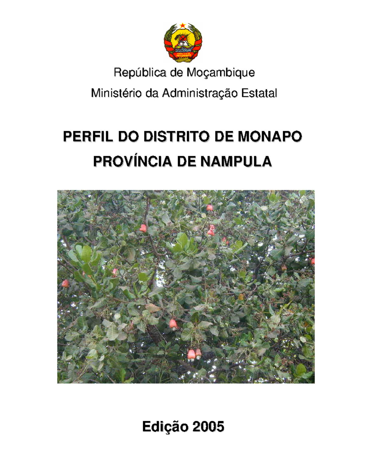 Perfil Distrital de Monapo - Edição 2005, Moçambique - Studocu