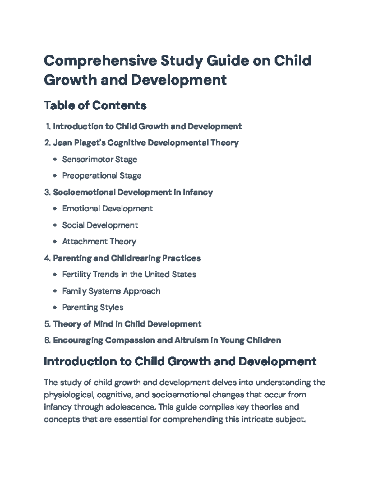 Child Growth and Development Study Guide: Key Theories and Practices ...