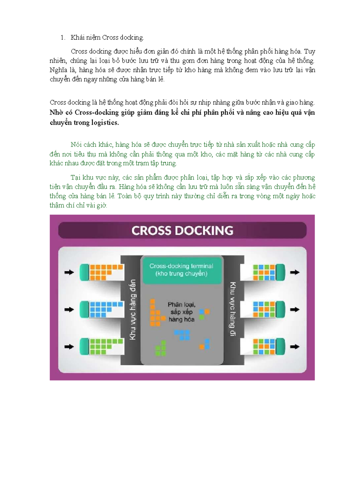 Full Cross Docking Concepts and Design - OKF - Studocu