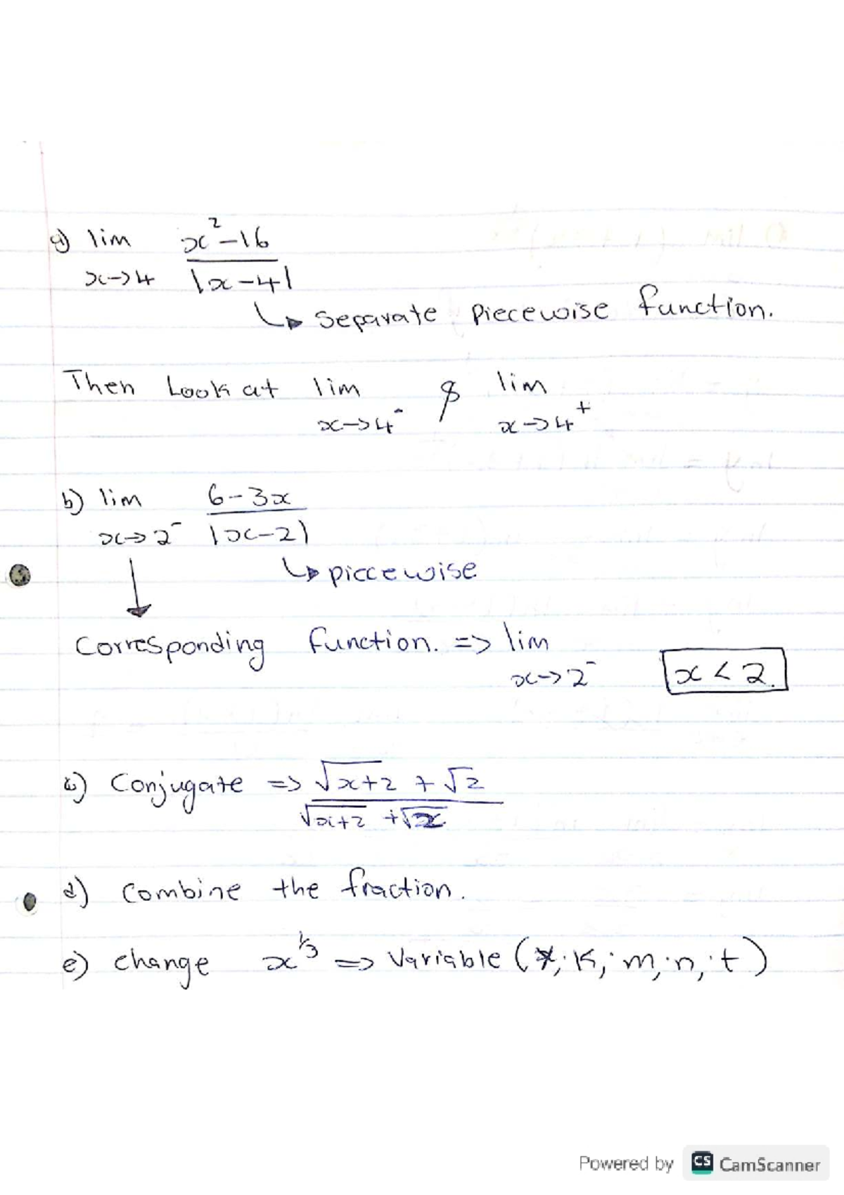 TUT 4&5 Solutions - LECTURE on Limits and Piecewise Functions - Studocu