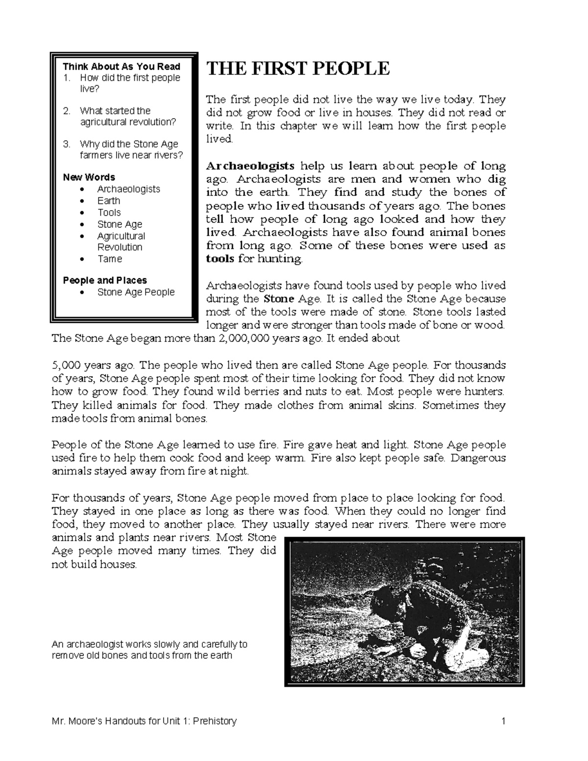 Unit 1: Prehistory Coverage Packet - Key Concepts & Insights - Studocu