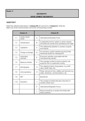 Geography NSC P1 MEMO Sept 2024 KZN - Thank You for Supporting SA Exam ...