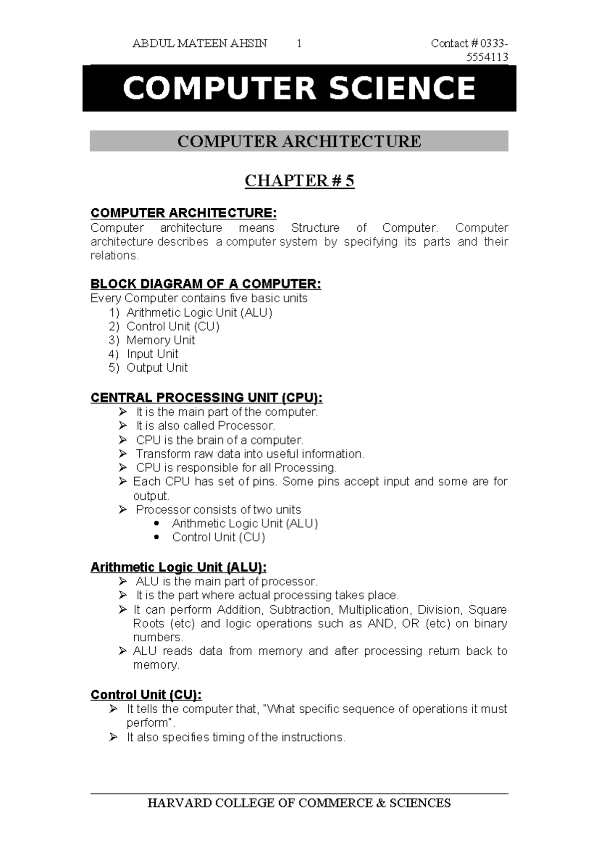 Computer Science Block Diagram OF A COMP - 5554113 COMPUTER SCIENCE ...