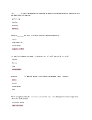 Chapter 10, Principles of Management assignment - Which of the ...