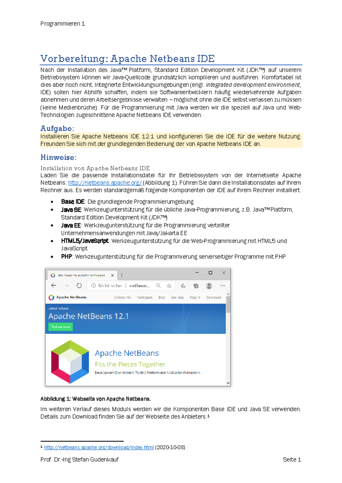 Netbeans IDE 12.1: Installation und Einrichten für Java-Projekte - Studocu