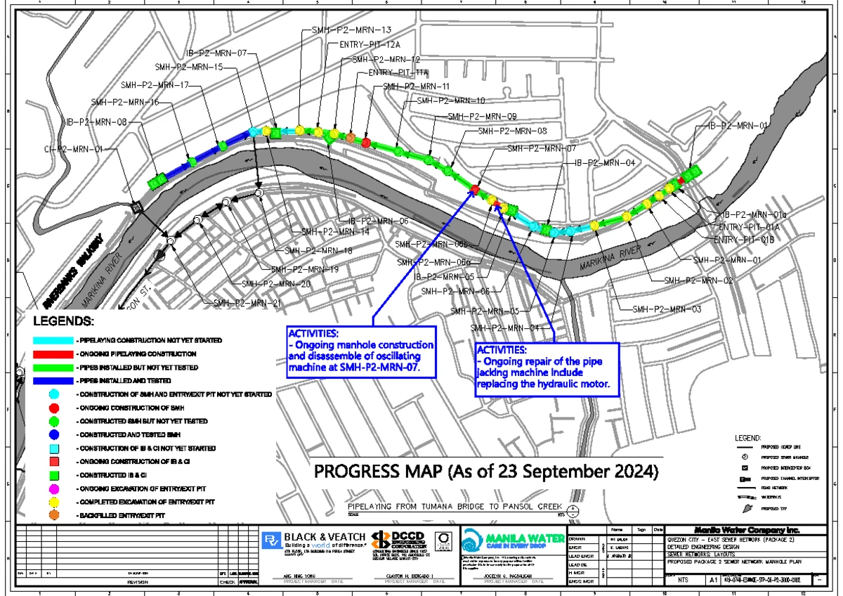 Package 2 Progress Map 20240924 - MWC DRG No. REV. SCALE: Date Name ...