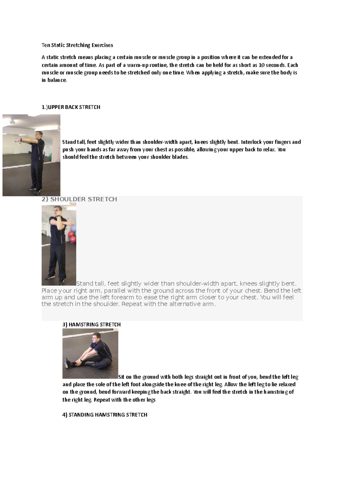 PE Stretching & Flexibility Exercises Guide: Static, Dynamic, Active ...