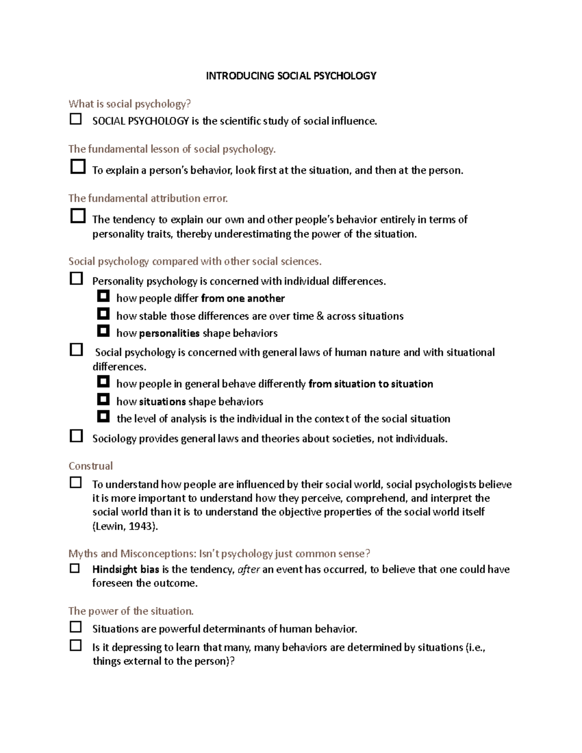 PSY 101: Intro to Social Psychology - Understanding Influences ...
