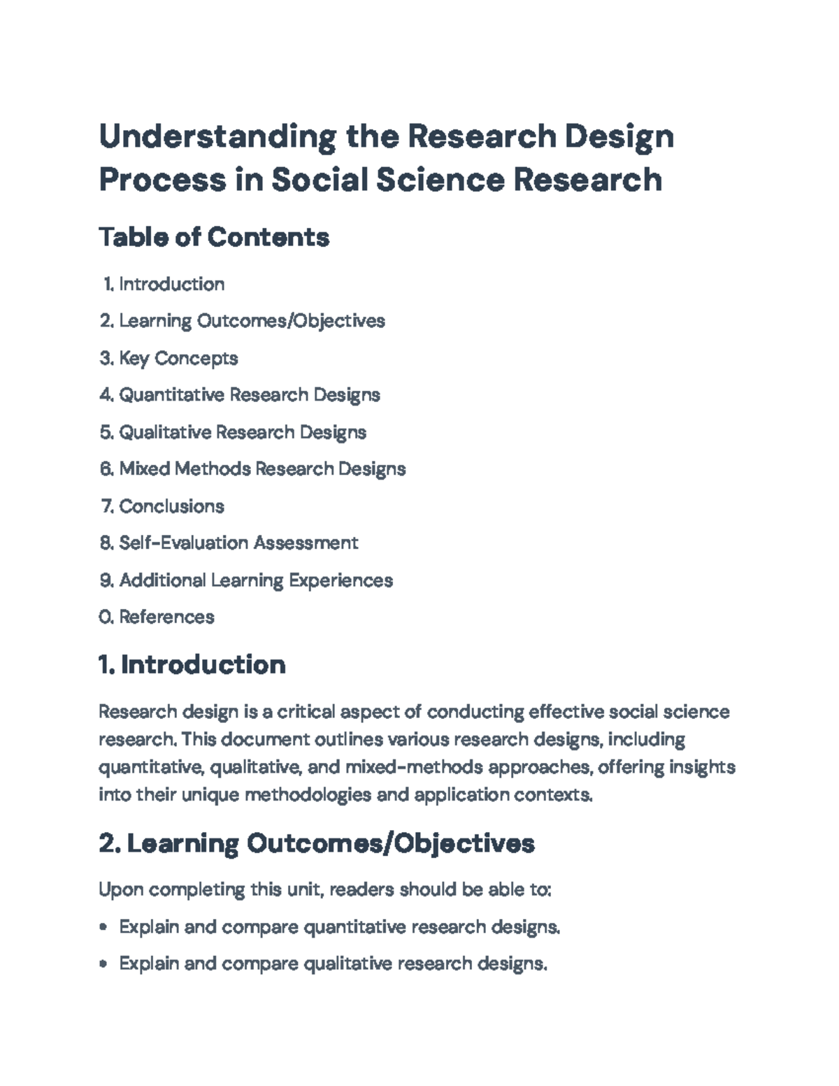 Research Design in Social Science: Qualitative, Quantitative, & Mixed ...