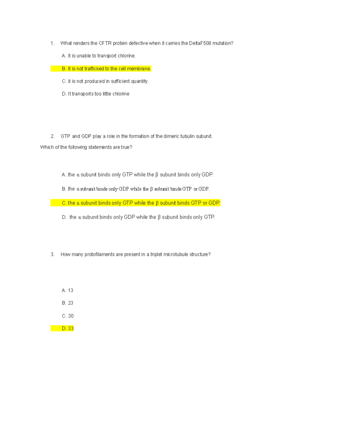Cell Bio 101: Final Exam Answers and Explanations - Studocu