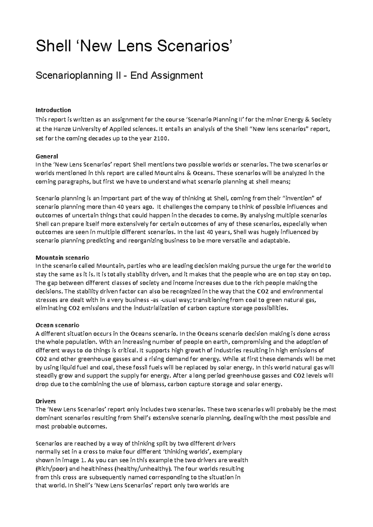 Scenario Planning II: Analyzing Shell's New Lens Scenarios Report ...