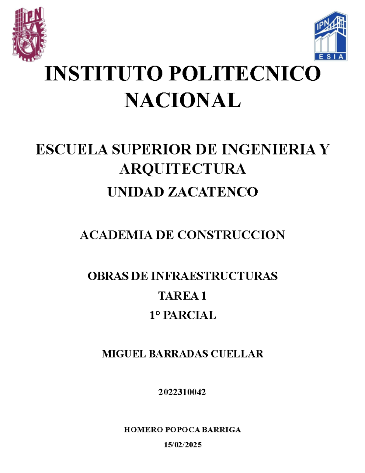 ACV9- Barradas Cuellar Miguel- Tarea 1 - INSTITUTO POLITECNICO NACIONAL ...