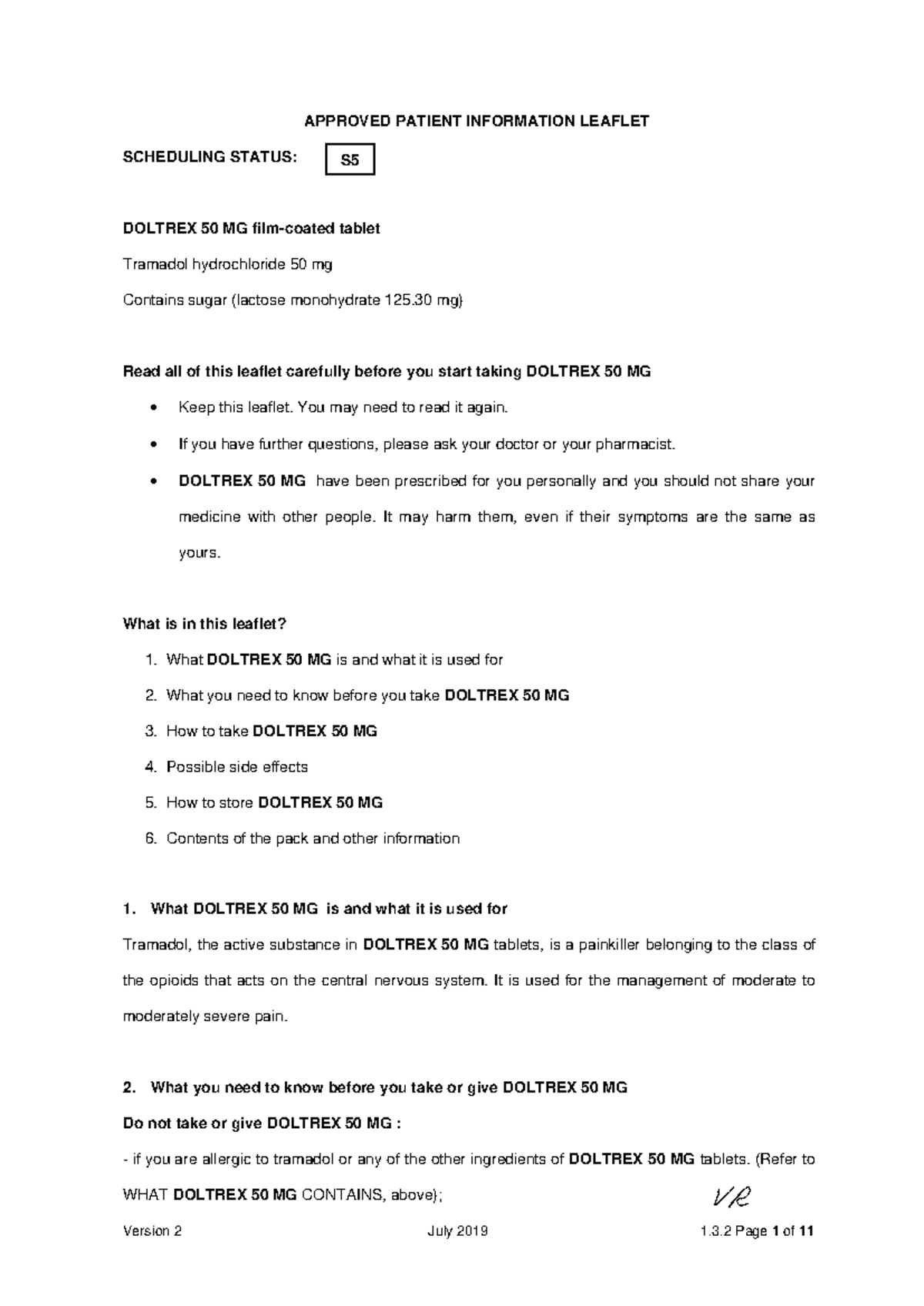 DOLTREX 50 MG Patient Information Leaflet - Key Details Explained - Studocu