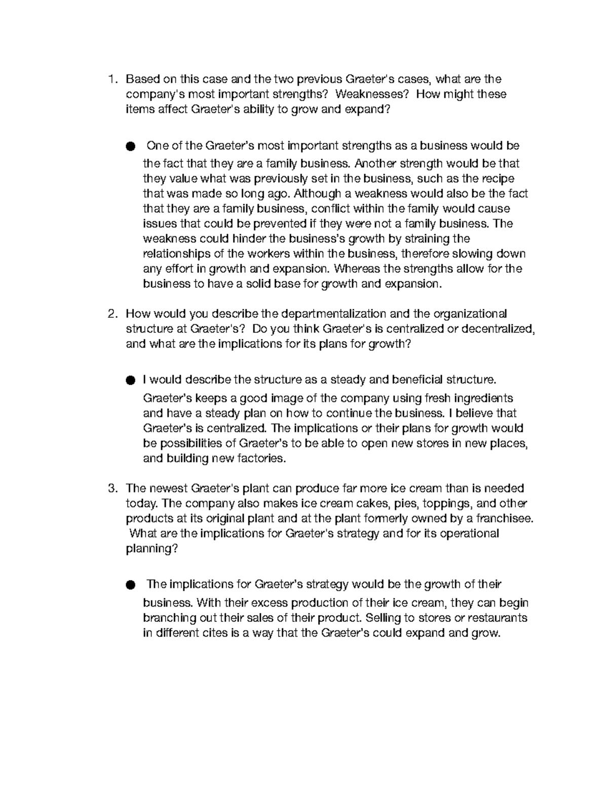 Module 3 Case Study: Graeter's Strengths, Structure & Growth Strategy ...
