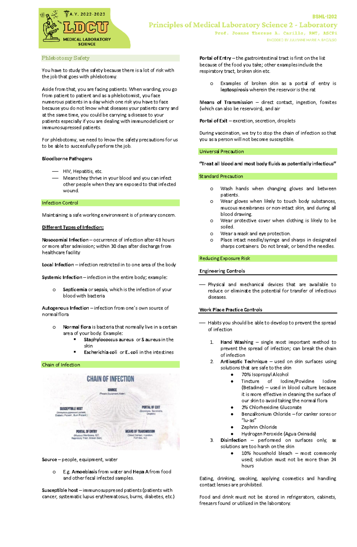 Phlebotomy Safety Guidelines: Risks and Precautions - Studocu