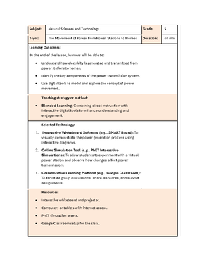 ICTC Lesson PLAN - Template - Subjec t: Mathematics Grade: 3 Topic ...