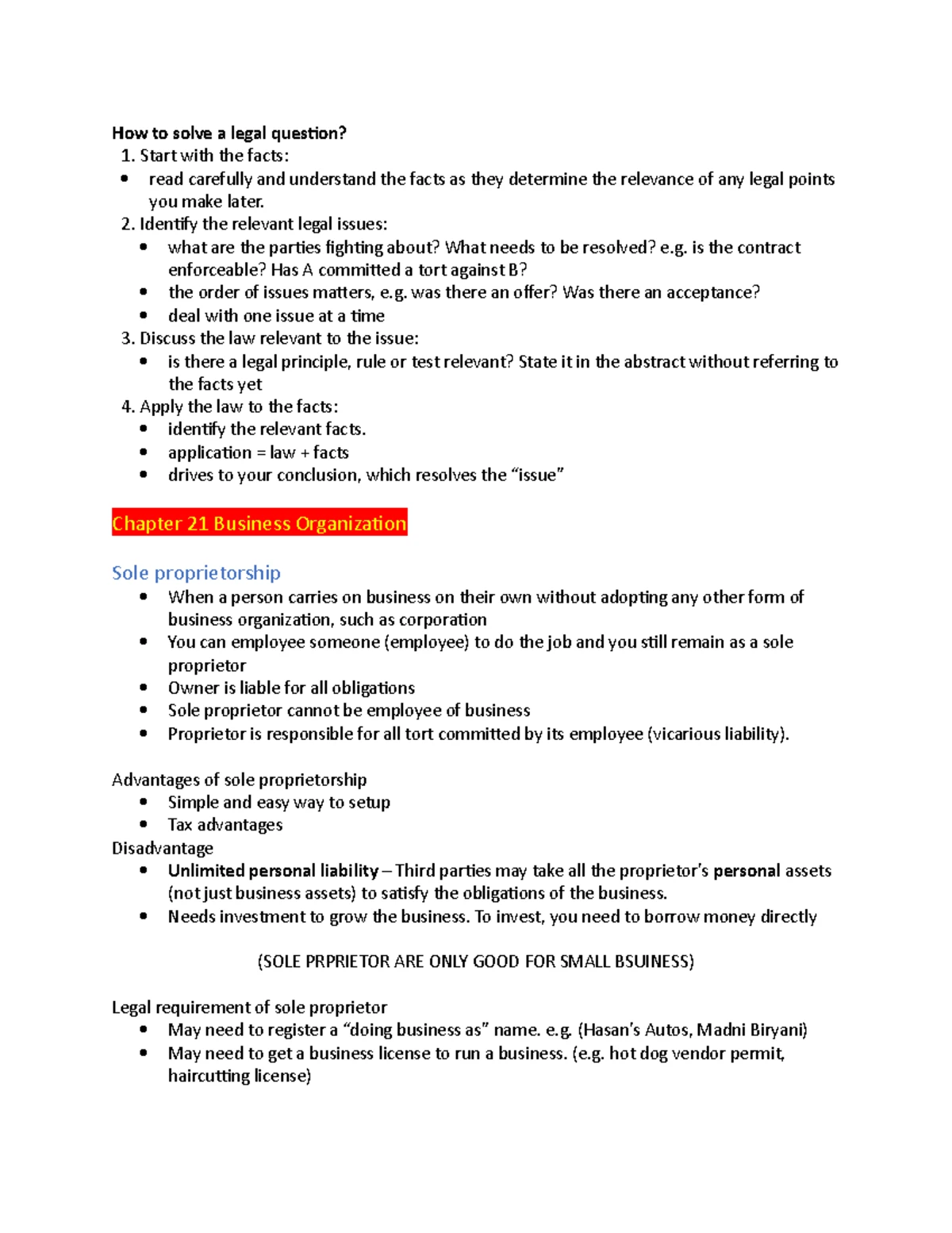 IRAC Method Analysis Example: Negligence Tort Case Study - Studocu