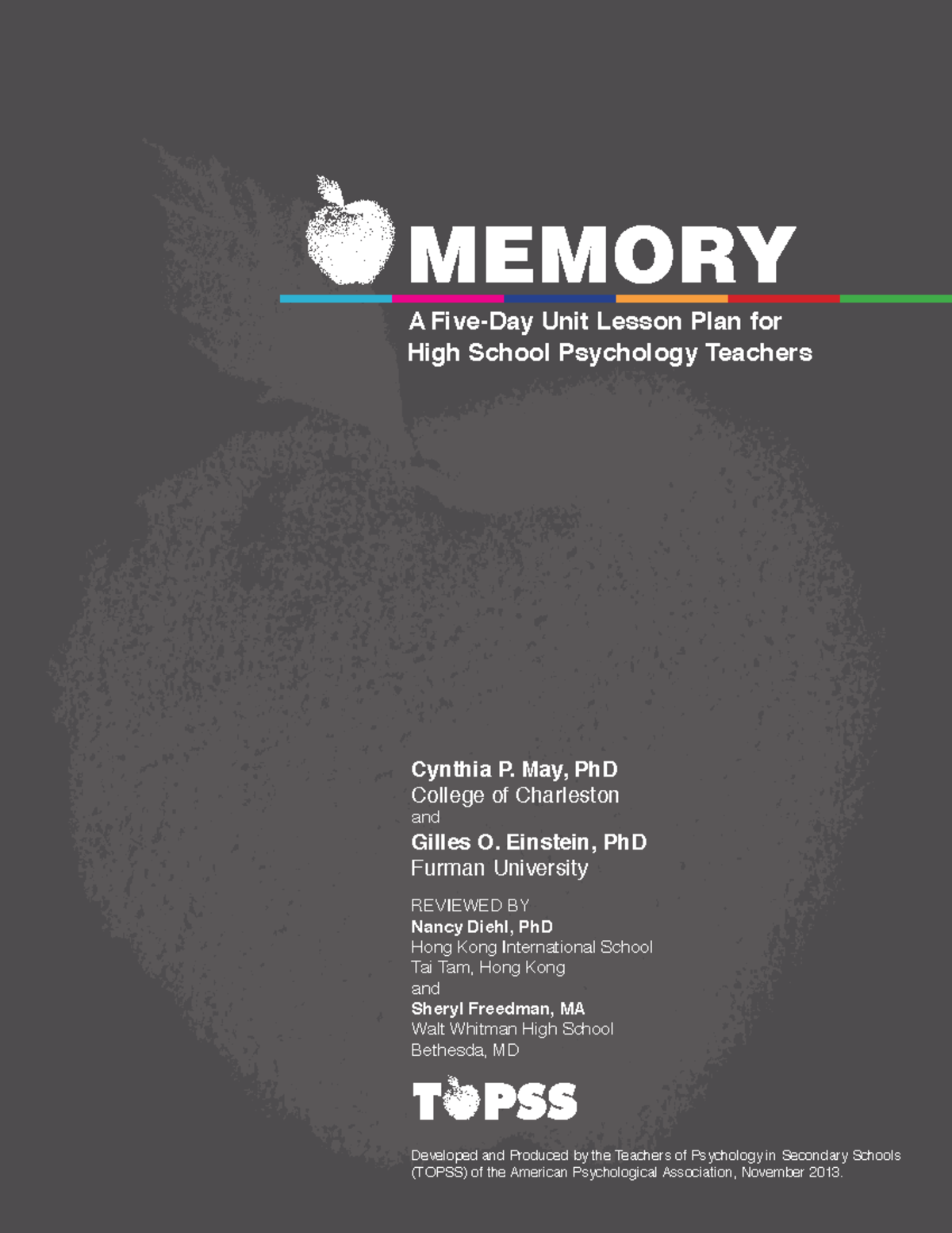 MEMORY: A Unit Lesson Plan for High School Psychology Teachers - Studocu