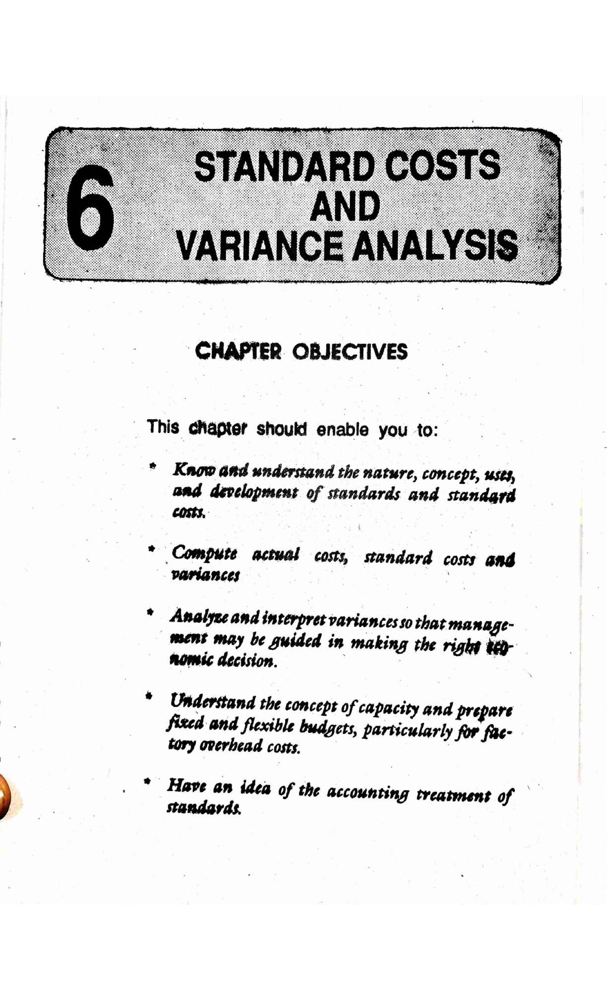 Standard Costs 6 & Variance Analysis: Key Concepts & Applications - Studocu