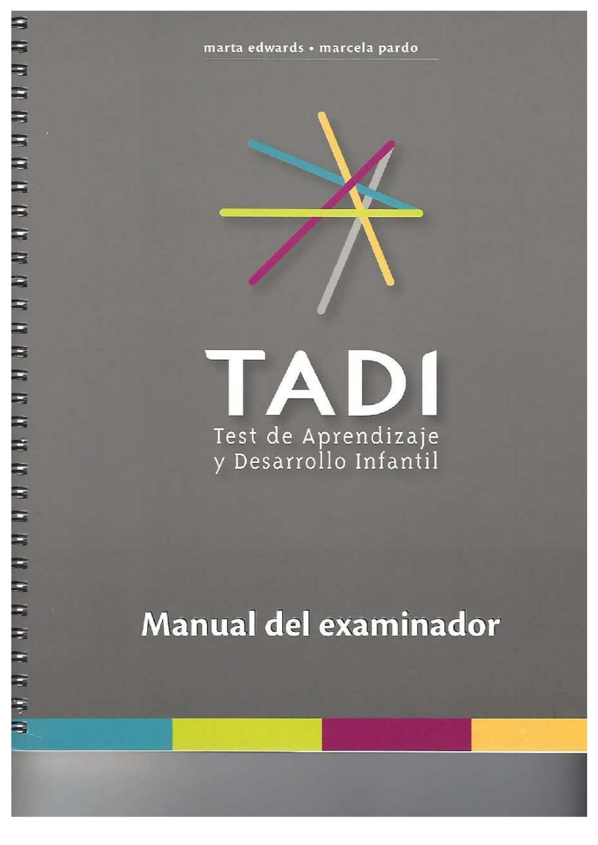 Pdf Tadi Manual del Examinador: Guía Completa para Evaluadores - Studocu