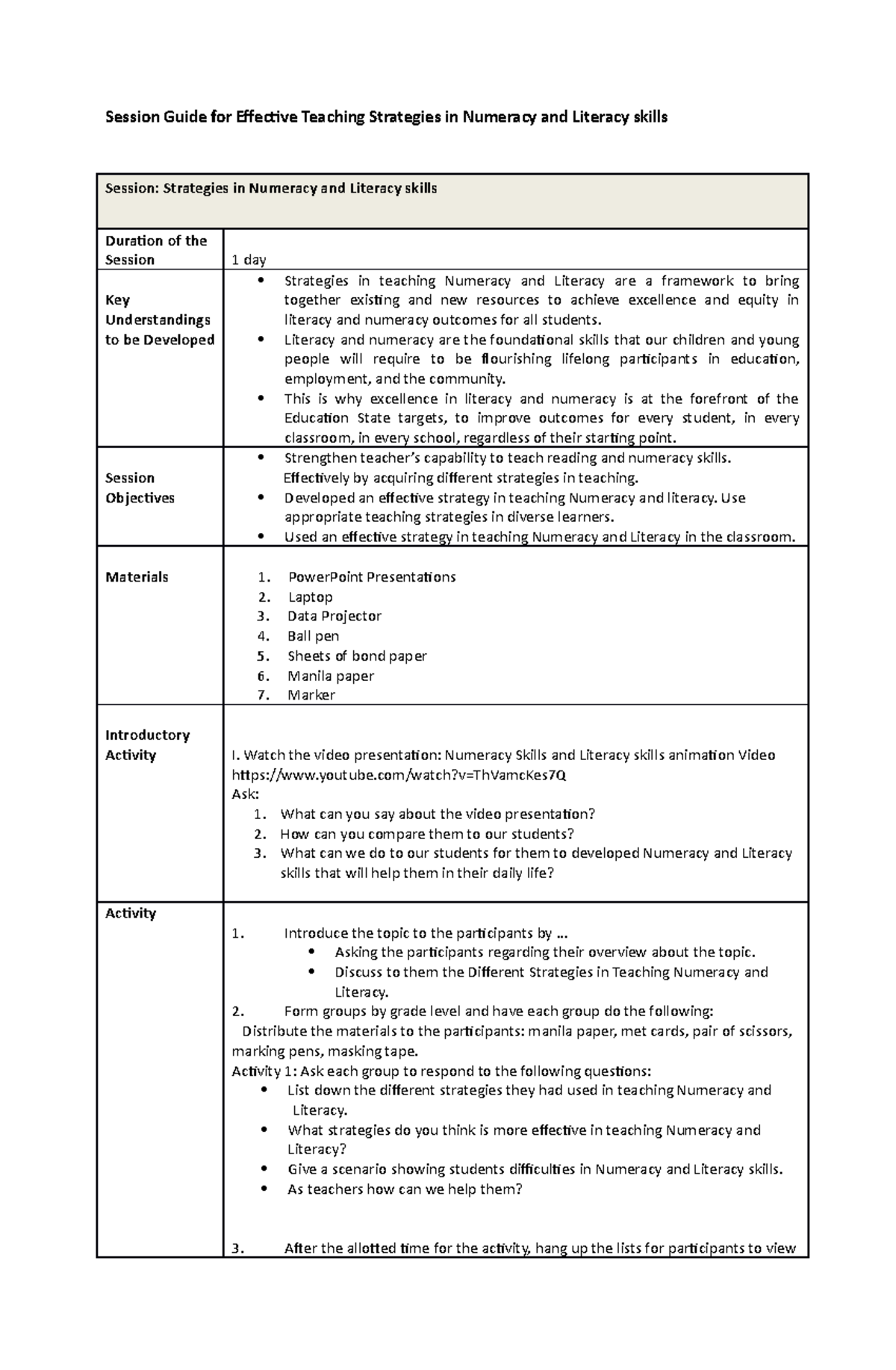 Teaching Guide for Numeracy & Literacy Strategies (Grade III-IV) - Studocu