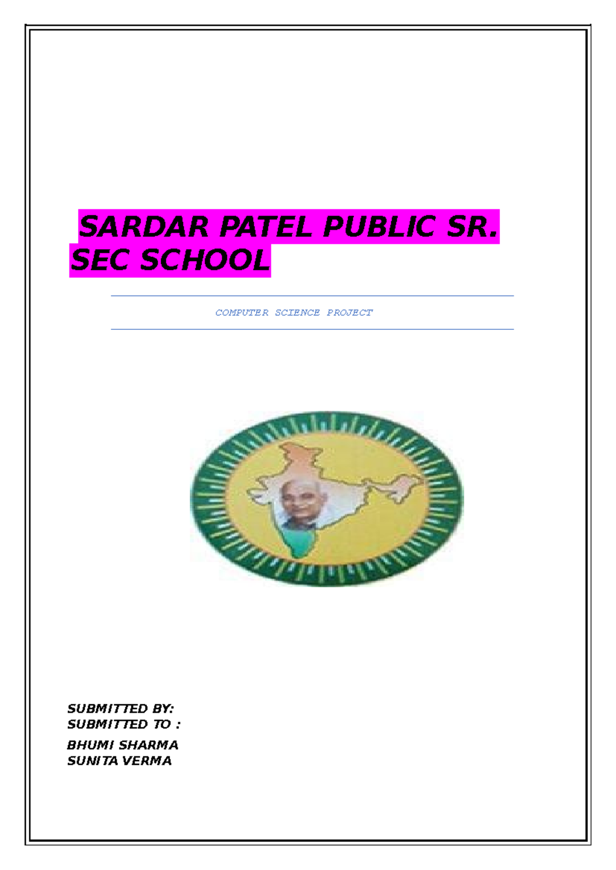 Flight Management System Project - Class XII E - Sardar Patel School ...