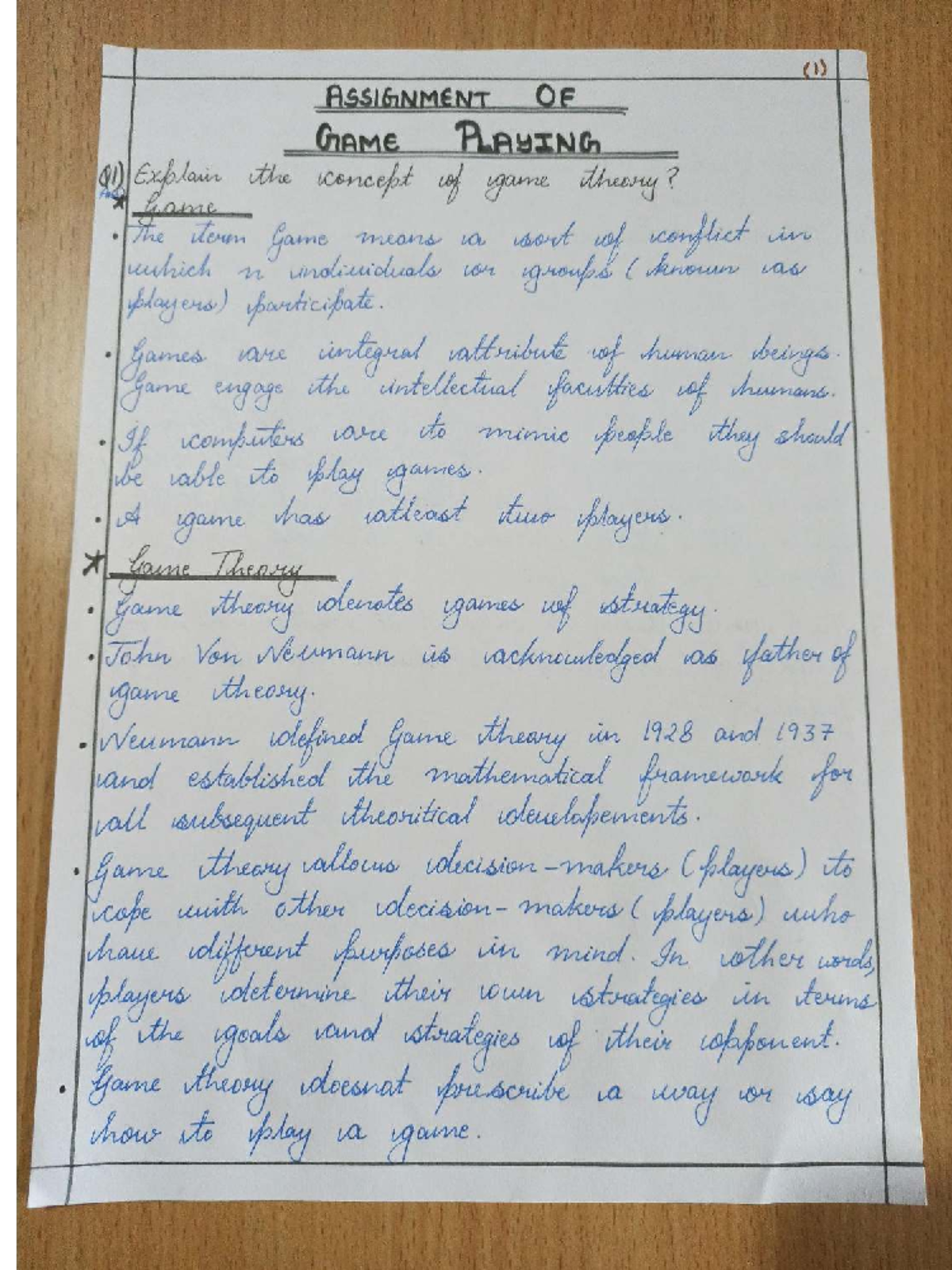 GAME 101: Game Theory Concepts and Minimax Algorithm Explained - Studocu