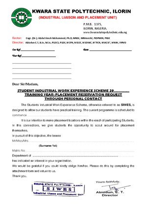 [Solved] siwes logbook filling for computer science - Industrial ...