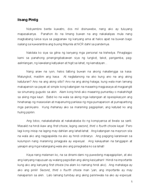 rubrics performance task - RUBRIKS SA PANGKATANG GAWAIN Mga Batayan 5 3 ...
