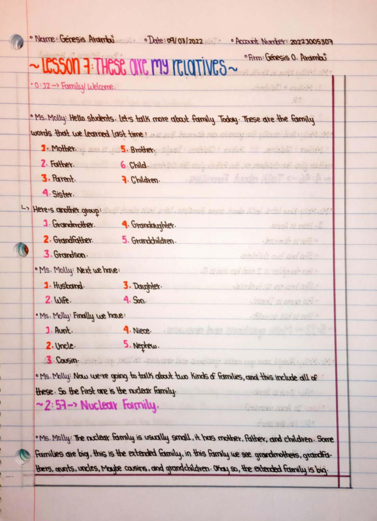 Lesson 7: Family Vocabulary & Simple Present Tense (ENG 101) - Studocu