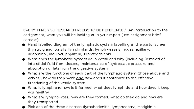 Unit 8 Assignment B: Lymphatic System Overview & Case Study Analysis ...