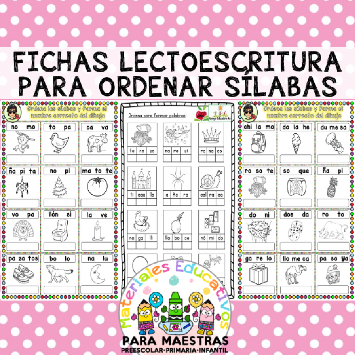 FICHAS LECTOESCRITURA: ORDENANDO SÍLABAS PARA PRIMARIA - Studocu