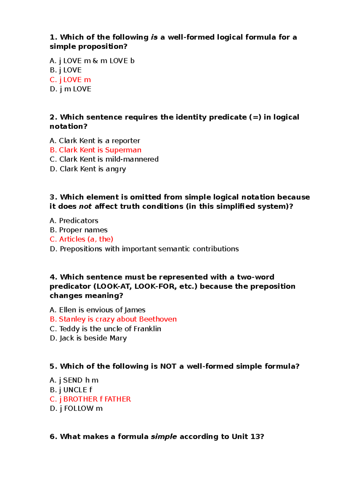 Practice Exercises for Units 13-14: Logical Propositions and ...