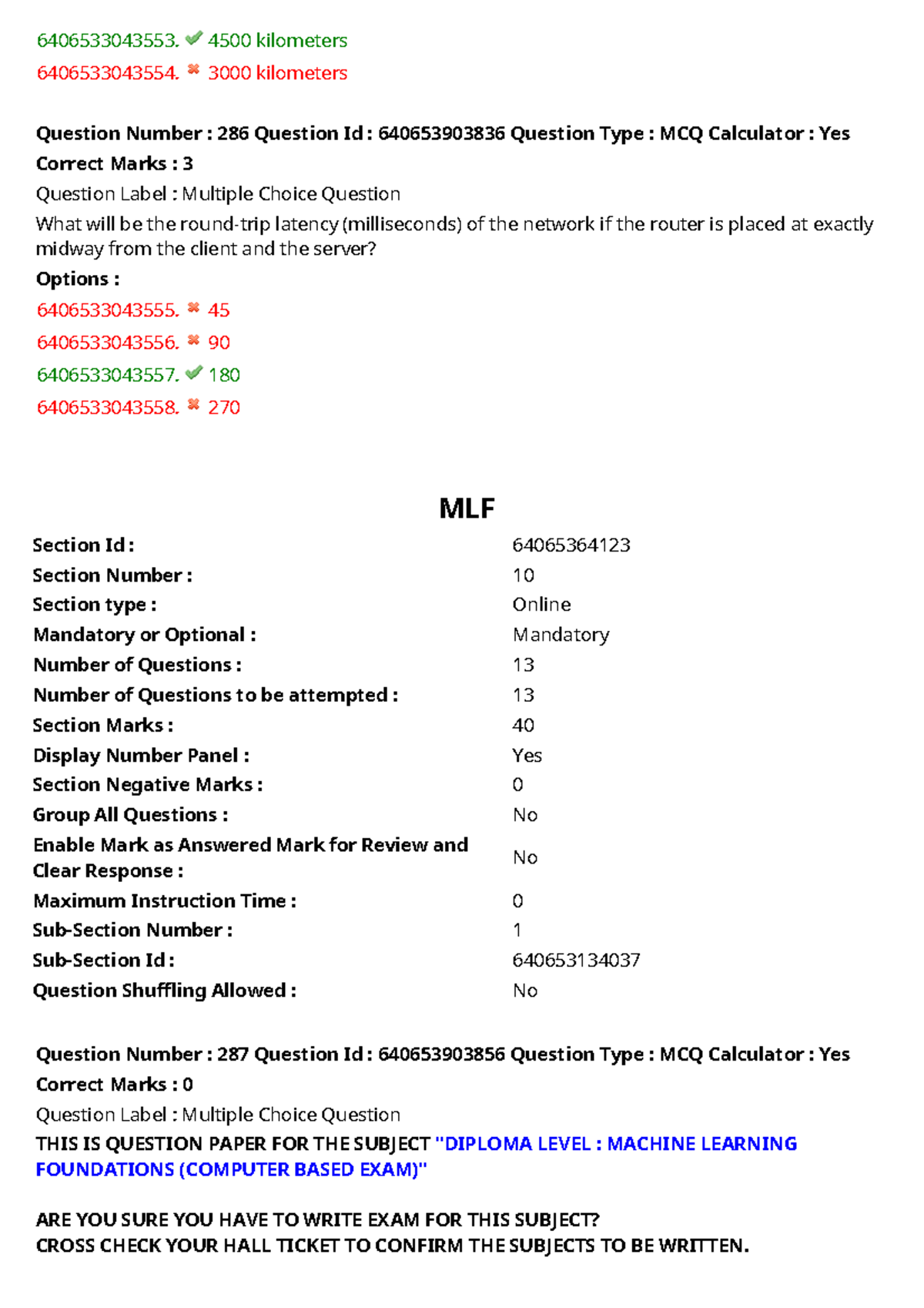 MLF 12 Final Exam: Multiple Choice & Short Answer Questions - Studocu
