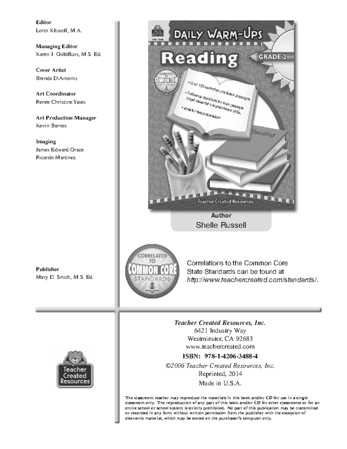 Daily Warm-Ups: Reading (Grade 2) - Comprehension Skills - Studocu
