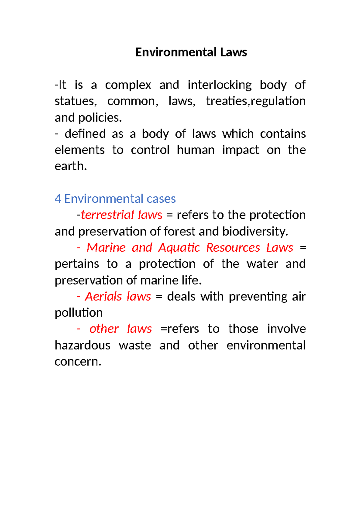 Environmental Laws - Environmental Laws -It is a complex and ...