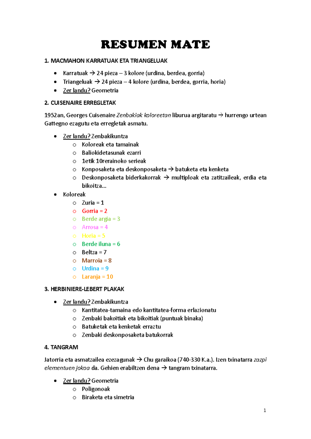 Resumen MATE - Apuntes de Matemáticas Curriculares - Studocu
