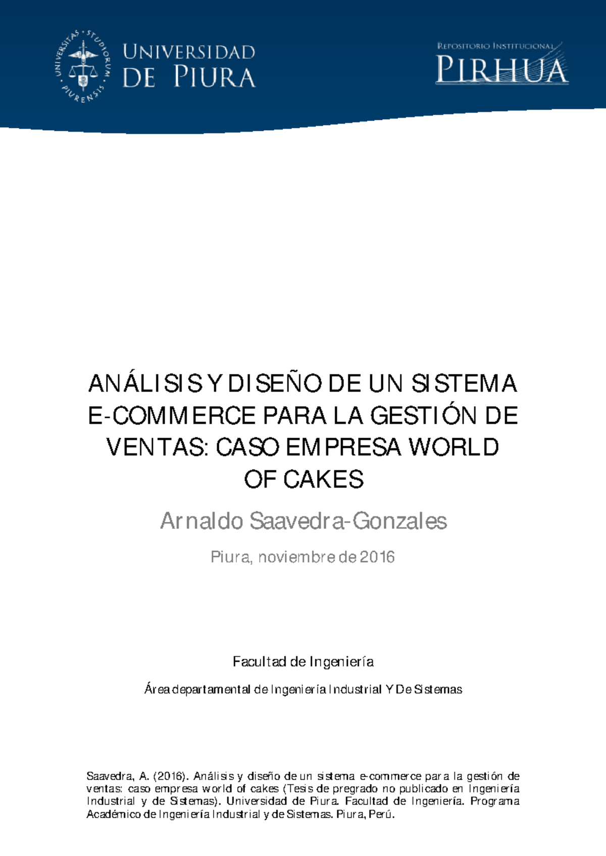 CASO CASO EMPRESA WORLD OF CAKES: ANÁLISIS Y DISEÑO DE E-COMMERCE - Studocu