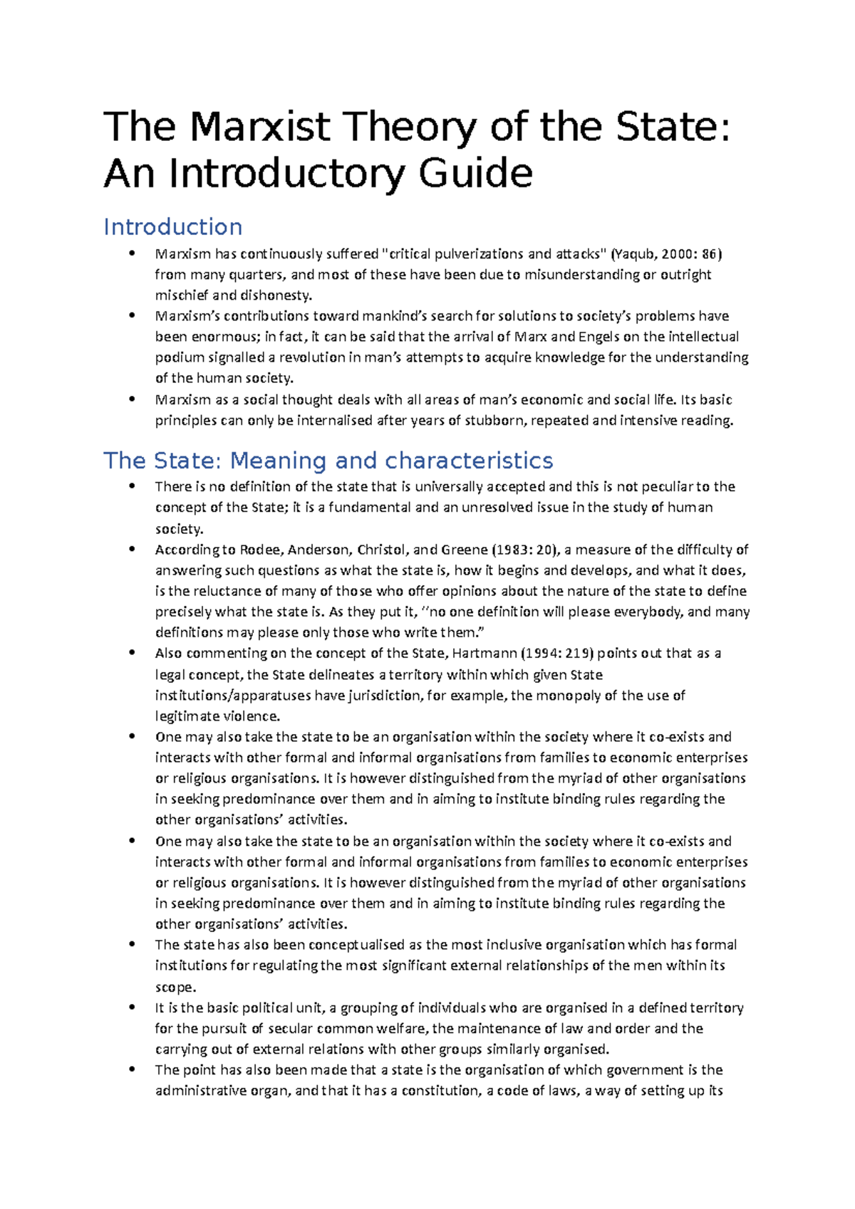 The Marxist Theory of the State: A Comprehensive Introductory Guide ...