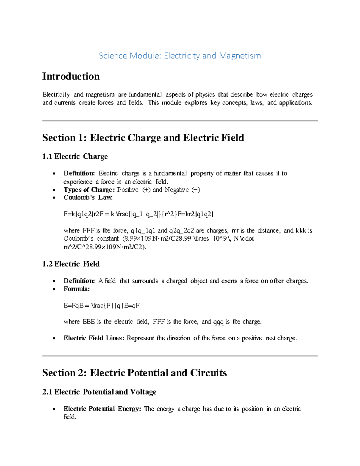Electricity and Magnetism: Key Concepts and Applications in Physics ...