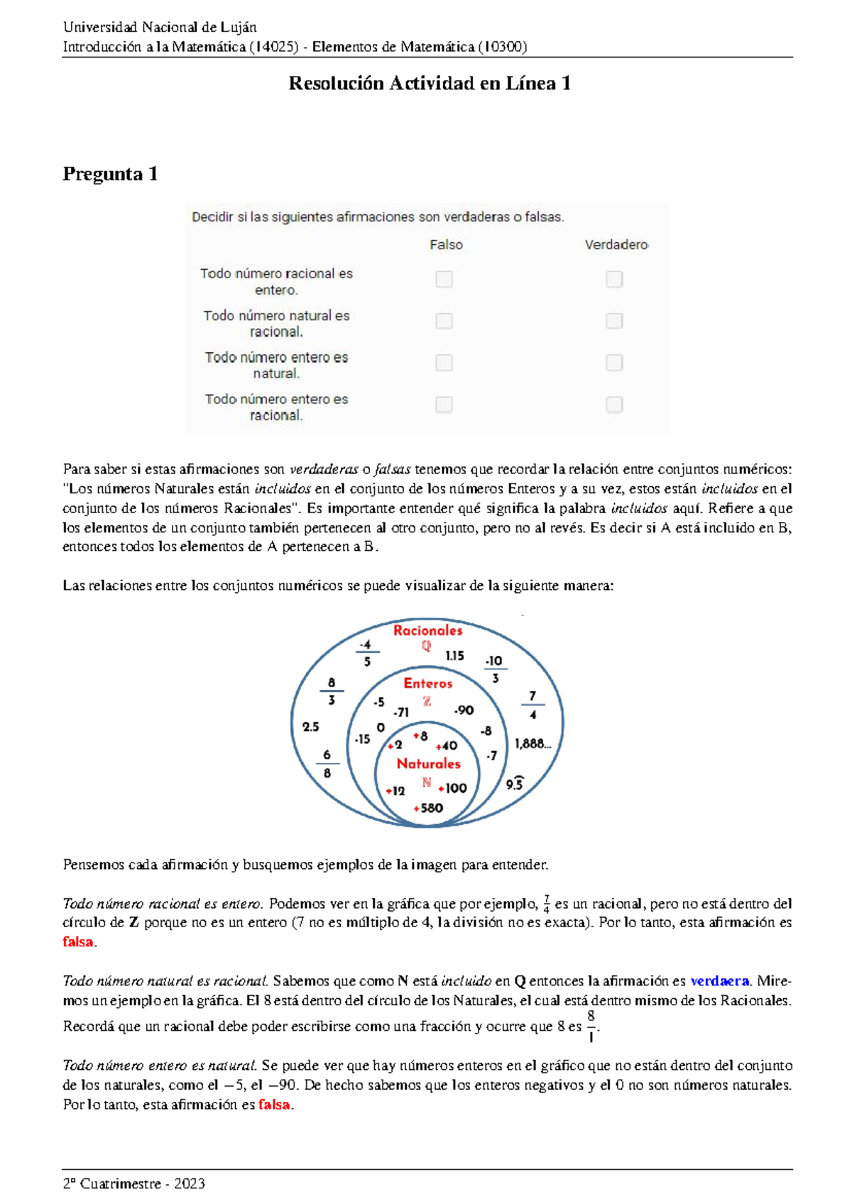 Resolución AL1 2 - 1er Parcial Introducción a la Matemática (14025 ...