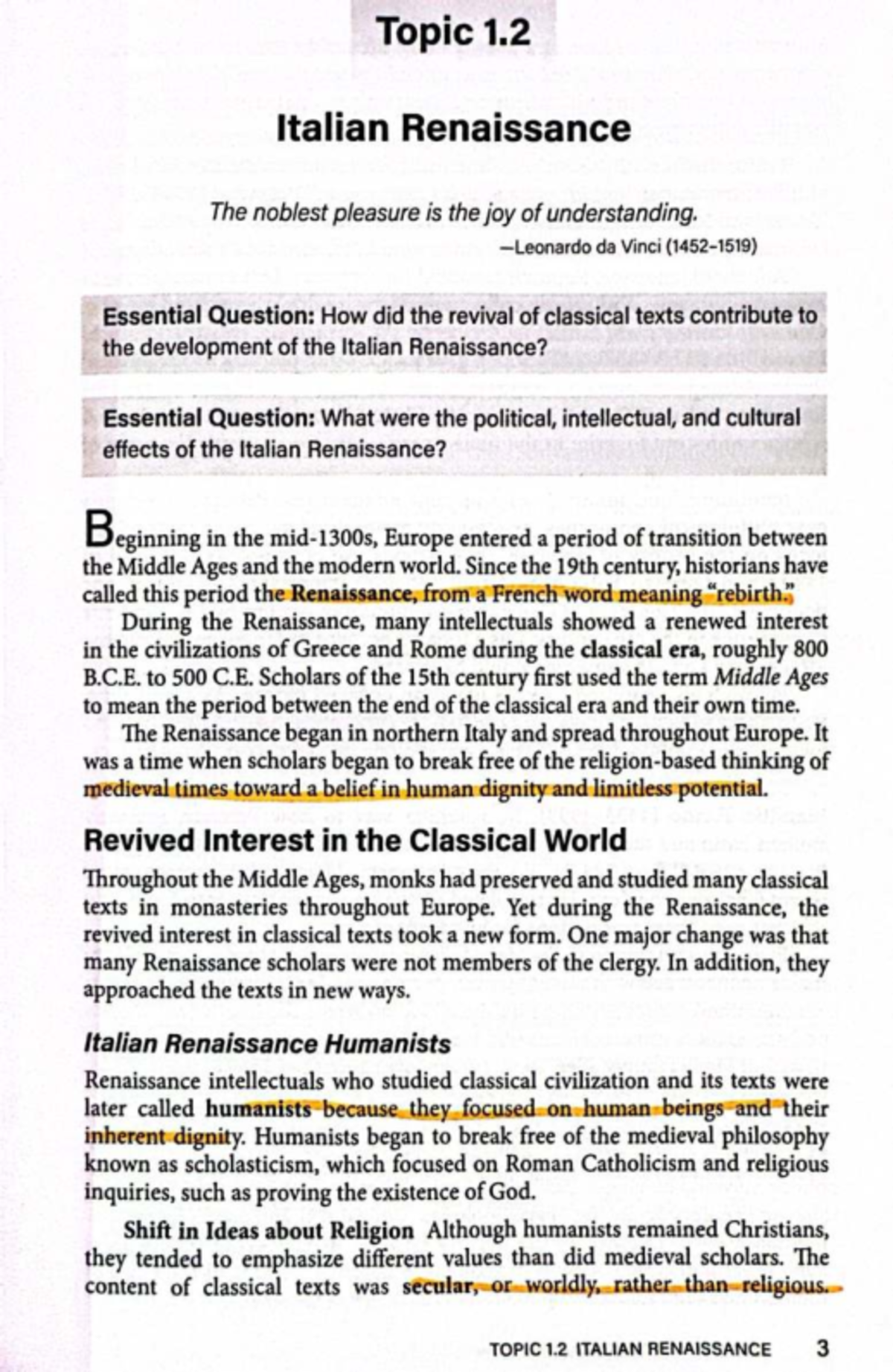 AP Euro: Topic 1.2 & 1.3 - The Italian and Northern Renaissance - Studocu