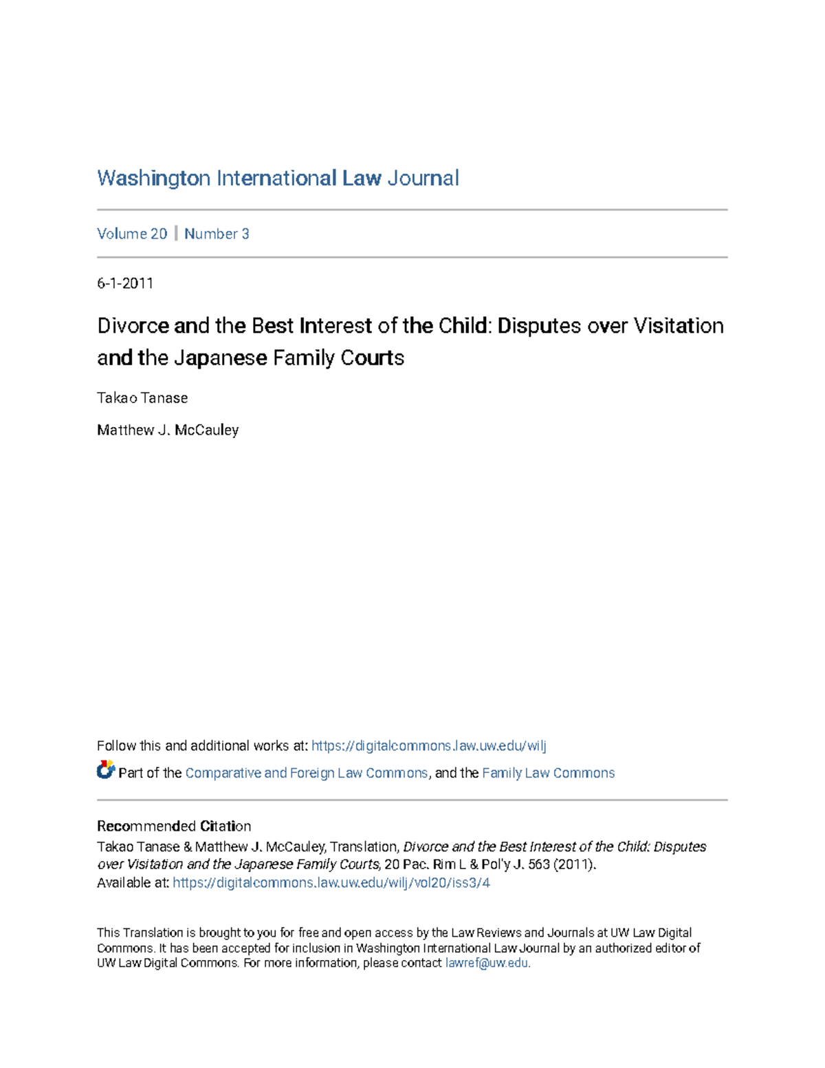 Divorce & Child Visitation Rights: Insights from Japanese Courts (20 ...