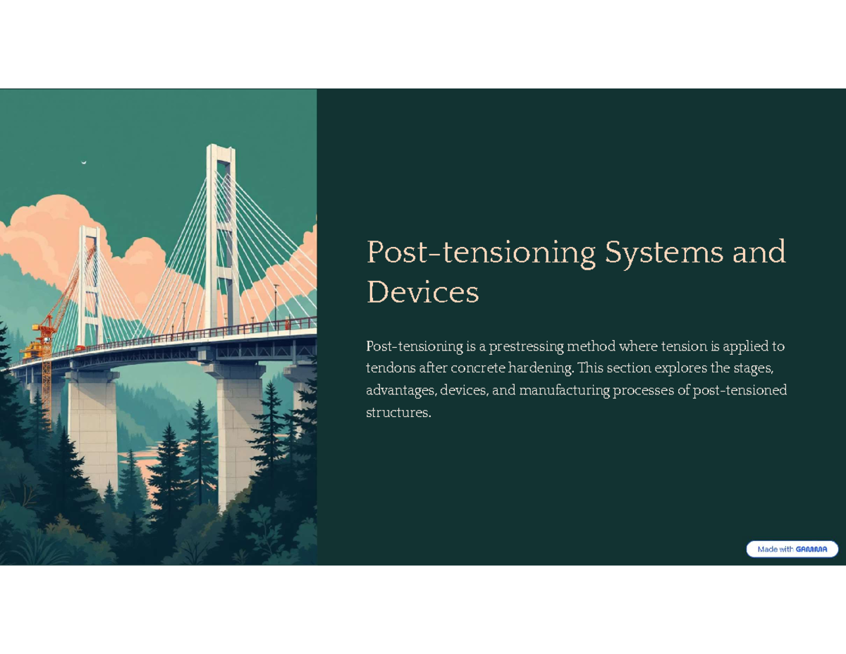 4 - Lecture on Prestressing Systems and Devices in Civil Engineering ...