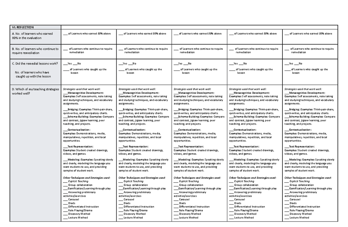 Reflection and Strategies on Learner Remediation - Dll - FFGV - Studocu