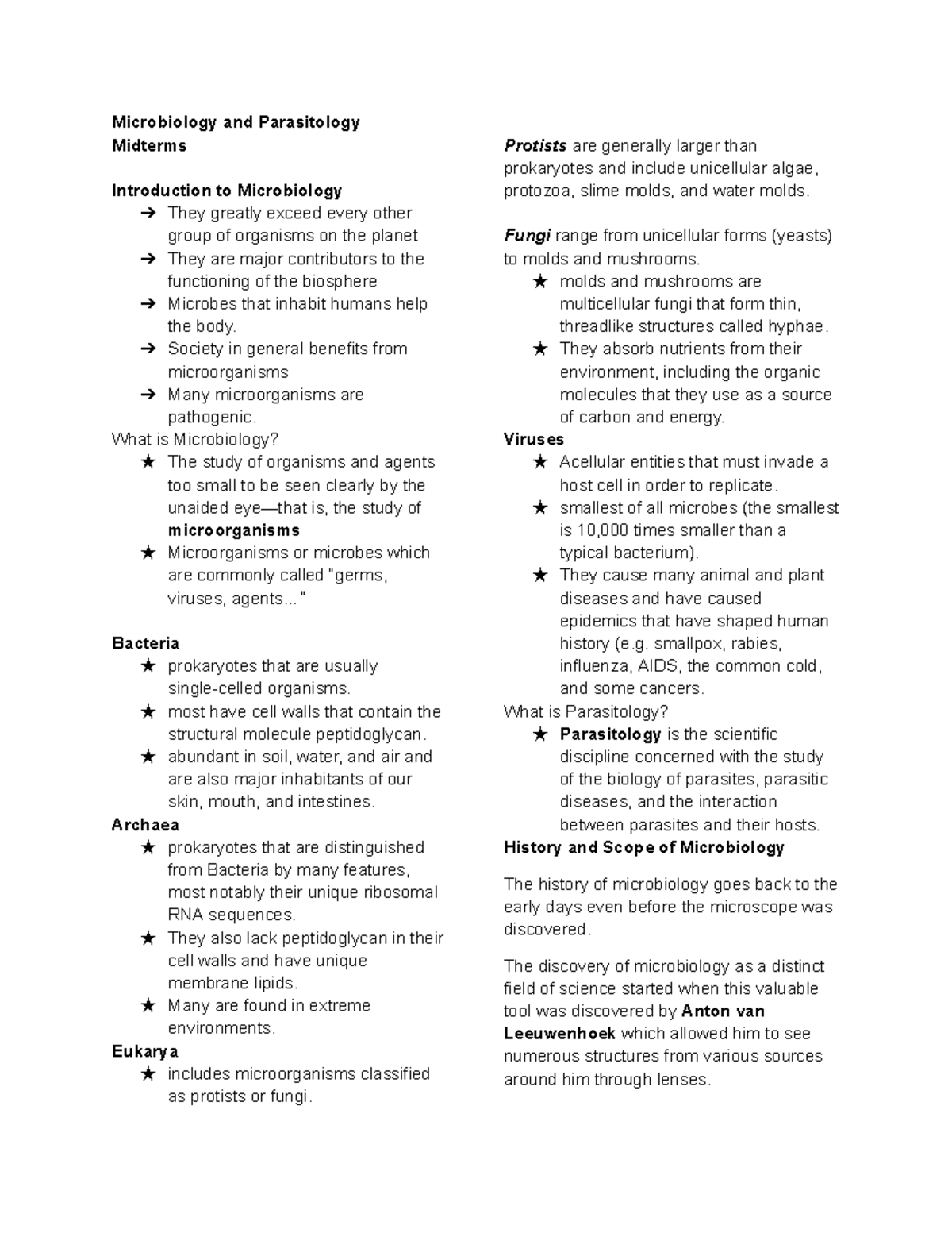 Microbiology and Parasitology Lec Midterms - Microbiology and ...
